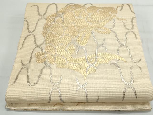 平和屋着物＊夏物　太鼓柄　本袋帯　荒磯　金銀糸　正絹　逸品　未使用　CAAX4848th