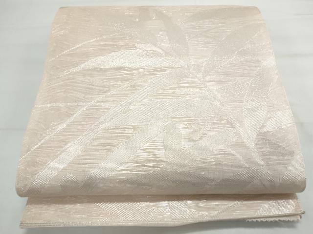 平和屋着物＊夏物　西陣　六通柄袋帯　草葉文　銀糸　正絹　逸品　未使用　CAAX4849th