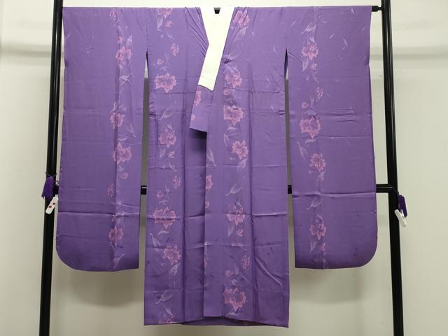 平和屋着物●振袖用長襦袢　無双仕立て　花唐草間道　やまと誂製　正絹　逸品　CAAX5668gh