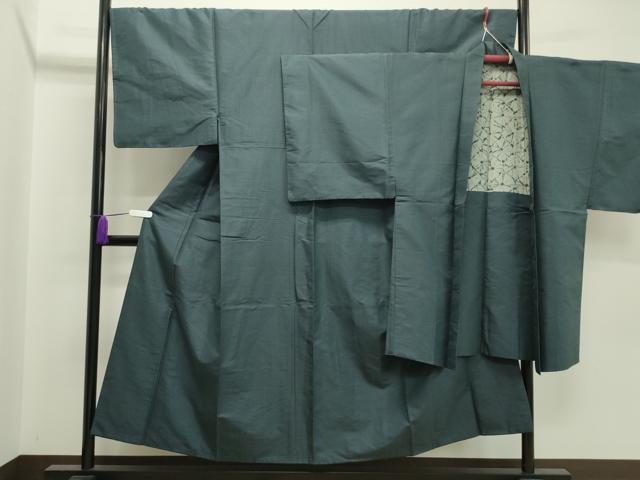 平和屋着物●男性　紬　アンサンブル　80亀甲　正絹　逸品　CAAX5712gh