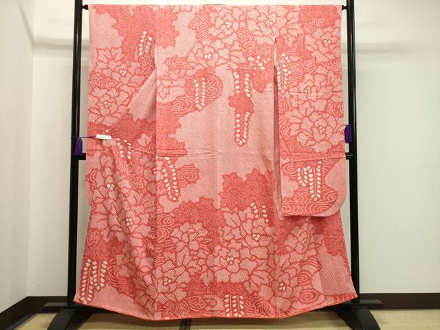 平和屋着物●豪華振袖　総絞り　流水草花文　正絹　逸品　CAAX5737gh