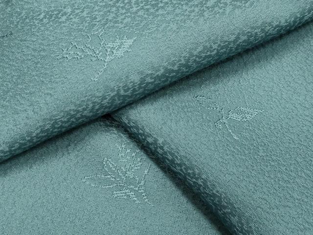 平和屋着物●上質な色無地　草花地紋　水浅葱色　やまと誂製　正絹　逸品　未使用　CAAX5741gh