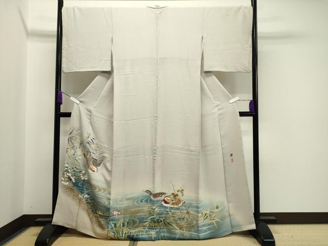 平和屋着物●豪華色留袖　作家物　鴛鴦笹花文　暈し染め　金彩　正絹　逸品　CAAX5745gh