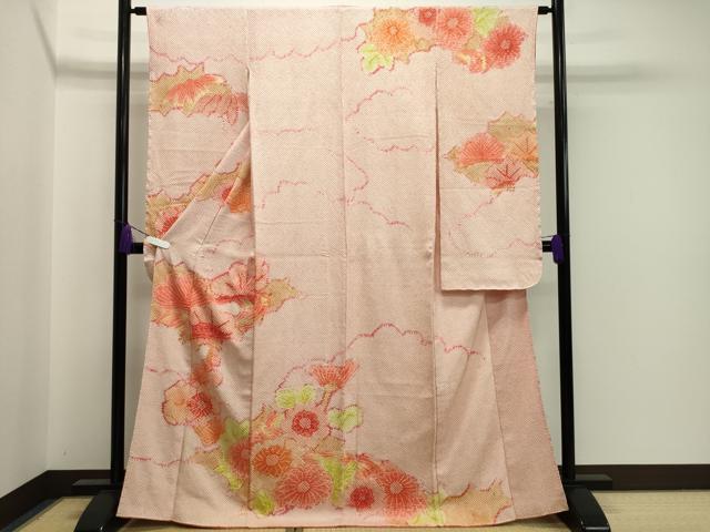 平和屋着物●豪華振袖　総絞り　雲重ね松花文　正絹　逸品　未使用　CAAX5786gh