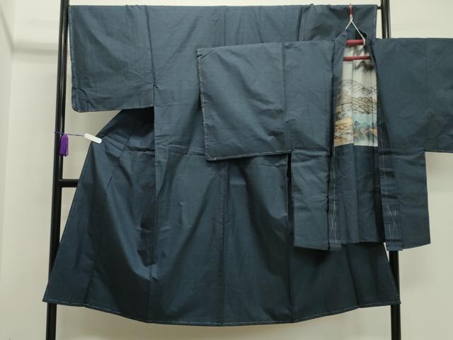 平和屋着物●男性　本場大島紬　アンサンブル　100亀甲　正絹　逸品　CAAX5791gh