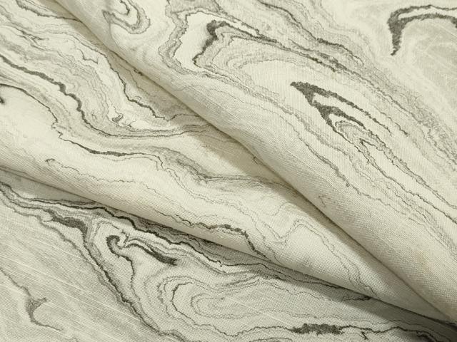 平和屋着物●上質な小紋　紬地　墨流し文様　正絹　逸品　CAAX5834gh