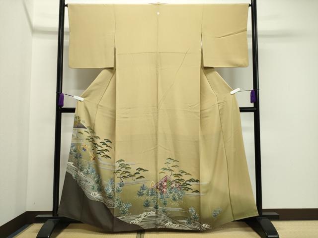 平和屋着物●豪華色留袖　友禅　作家物　人物風景文　暈し染め　正絹　逸品　CAAX5846gh