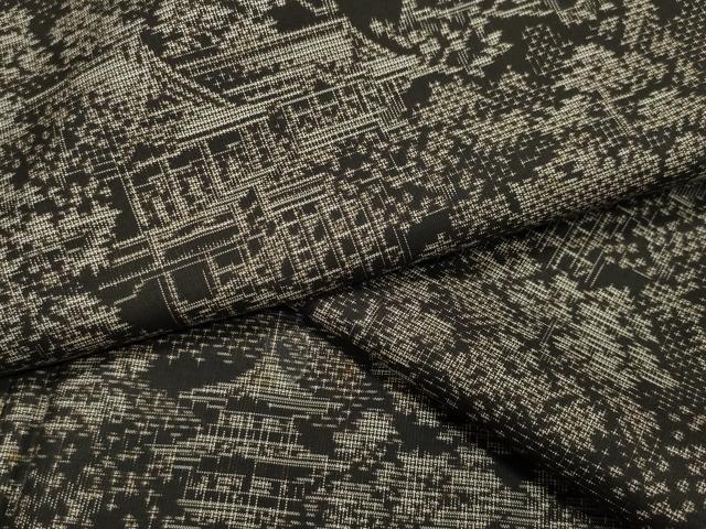 平和屋着物●本場大島紬　9マルキ　風景文　正絹　逸品　CAAX5850gh