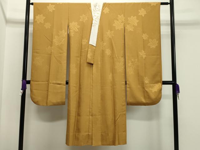 平和屋着物●振袖用長襦袢　無双仕立て　楓地紋　半衿刺繍　洗える着物　CAAX5886gh