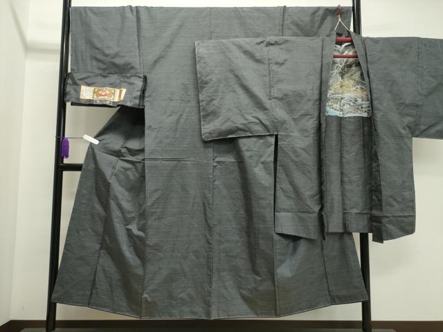 平和屋着物●男性　本場大島紬　アンサンブル　本武特製謹製　証紙付き　正絹　逸品　未使用　CAAX5978gh