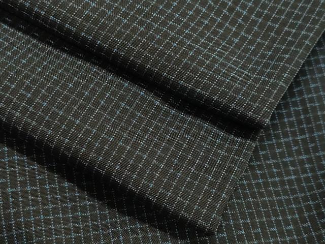 平和屋着物●男性　本場大島紬　格子柄　正絹　逸品　CAAX5981gh
