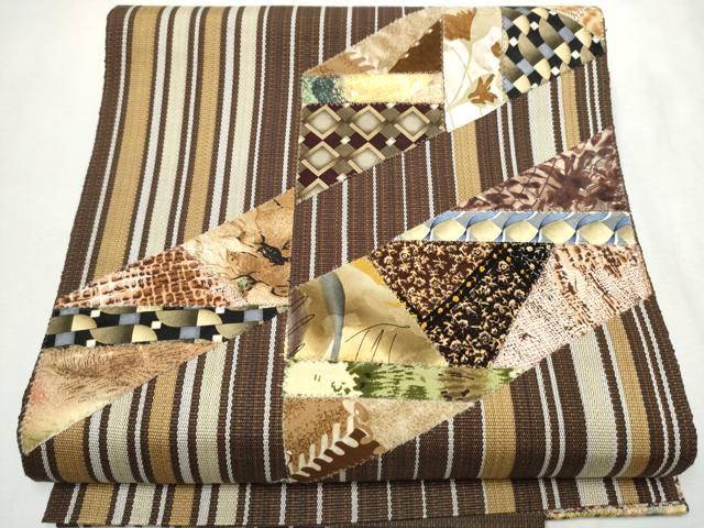 平和屋着物●八寸名古屋帯　切嵌　吉祥文　正絹　逸品　CAAX7223hy