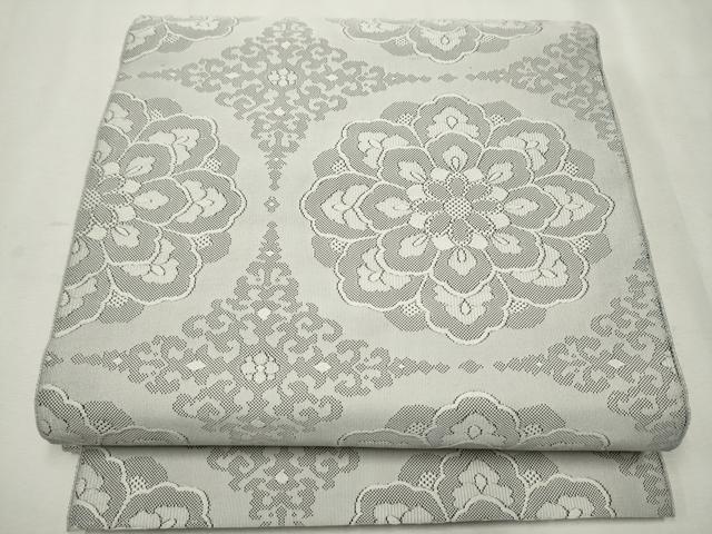 平和屋着物●八寸名古屋帯　つづれ　花唐草文　正絹　逸品　CAAX7250hy