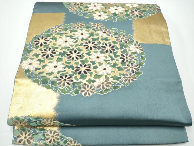 平和屋着物●六通柄袋帯　唐織　永楽善五郎好み　舞花文　金糸　正絹　逸品　CAAX7254hy