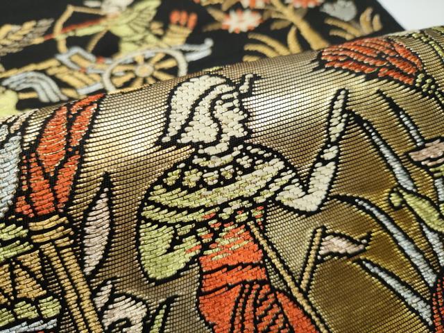 平和屋着物○六通柄 本袋帯 エヂプト更紗文 金糸 正絹 逸品 CAAX7384hy