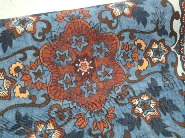 平和屋着物○太鼓柄袋帯 作家物 紬地 花唐草文 正絹 逸品