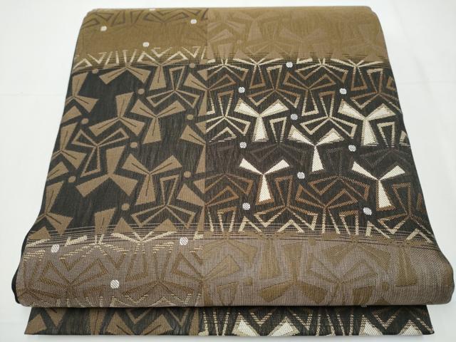 平和屋着物●六通柄袋帯　幾何学文様　やまと誂製　正絹　逸品　CAAX7429hy