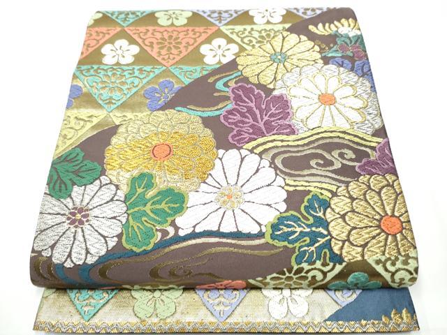 平和屋着物●六通柄袋帯　唐織　幽玄の美　宝生閑　金銀糸　正絹　逸品　CAAX7451hy