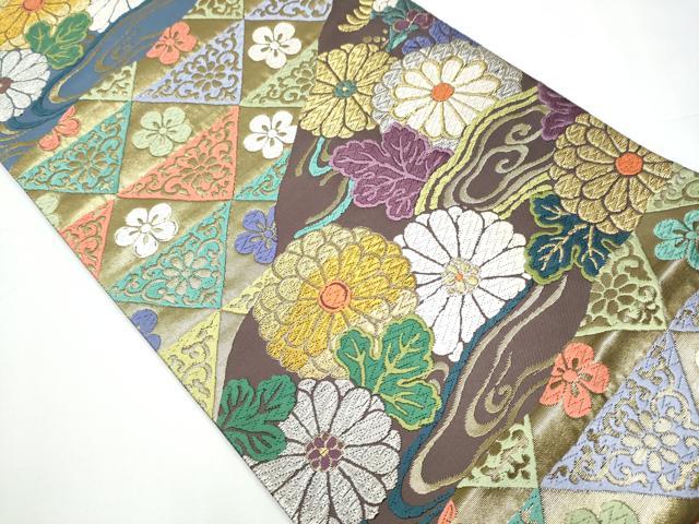 平和屋着物○六通柄袋帯 唐織 幽玄の美 宝生閑 金銀糸