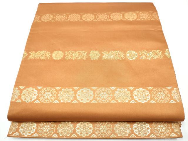 平和屋着物●西陣織　陰山織物謹製　箔屋清兵衛　六通柄袋帯　青雲間道　金糸　正絹　逸品　CAAX7458hy