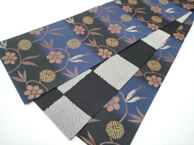 平和屋着物●両面　全通柄袋帯　花唐草文　銀糸　やまと誂製　未使用　CAAX7460hy