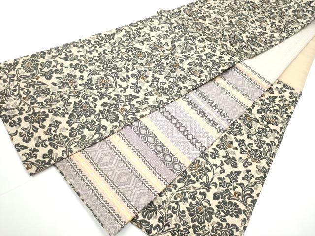 平和屋着物●両面　六通柄袋帯　更紗唐草文　さが美扱い　正絹　逸品　CAAX7483hy