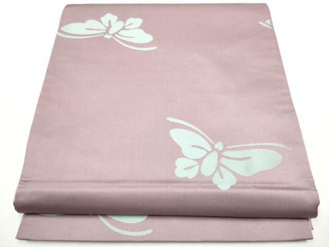 平和屋着物●世界的人形師　辻村寿三郎　ジュサブロー　六通柄袋帯　舞蝶文　正絹　逸品　CAAX7503hy