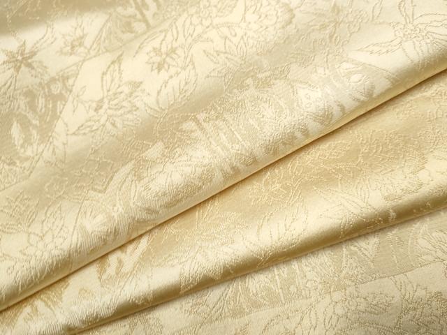 平和屋着物●上質な小紋　草花文　暈し染め　金通し地　正絹　逸品　CAAX7545hy