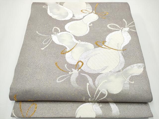 平和屋着物●六通柄袋帯　華飾　瓢箪　金銀糸　正絹　逸品　CAAX7584hy