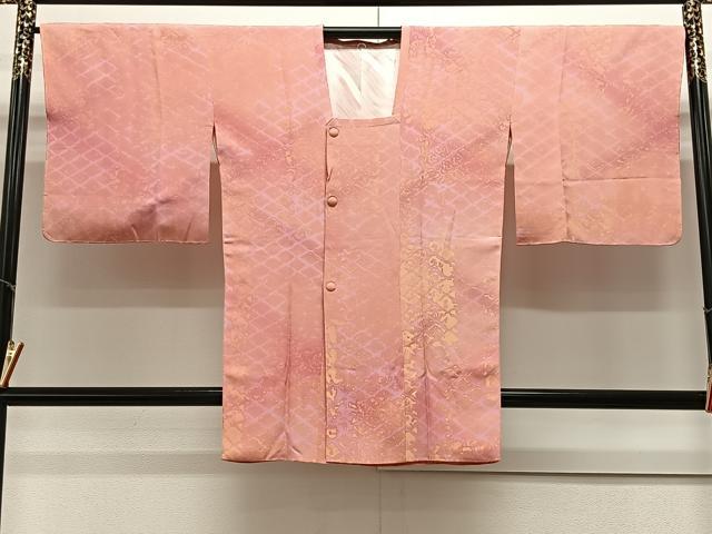 平和屋着物＃道行コート　石畳文　正絹　逸品　未使用　CAAX7858ua