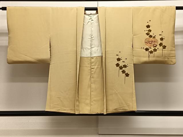 平和屋着物＃羽織　駒刺繍　枝花文　金銀彩　正絹　逸品　CAAX7861ua