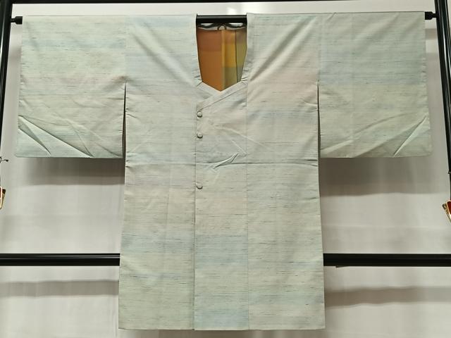 平和屋着物＃紅花紬　米沢　道行コート　霞文　正絹　逸品　CAAX7932ua