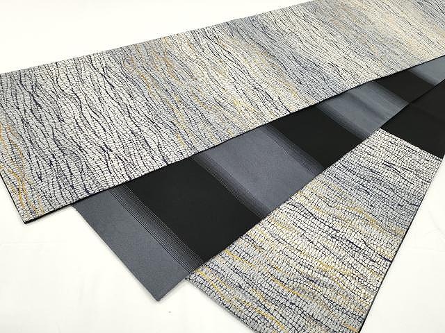 平和屋着物●両面　六通柄袋帯　吉祥文　金銀糸　正絹　逸品　CAAX9202yk