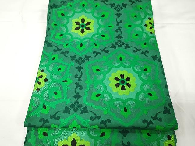 平和屋着物●西陣　川島織物　六通柄　本袋帯　正倉院花唐草文　正絹　逸品　CAAX9229yk