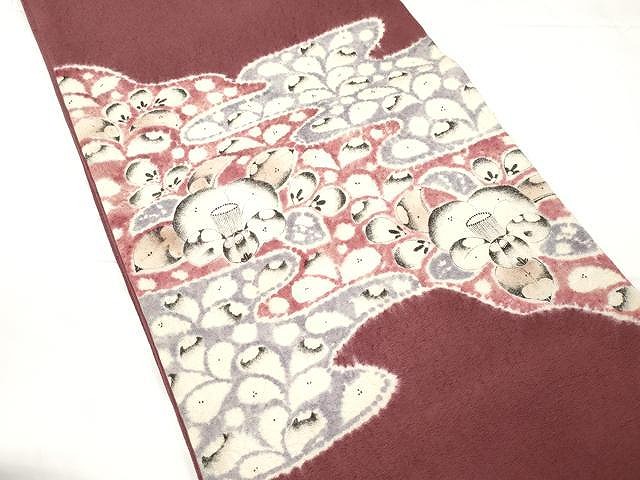 平和屋着物○太鼓柄袋帯 辻が花 絞り 正絹 逸品 CAAX9292yk