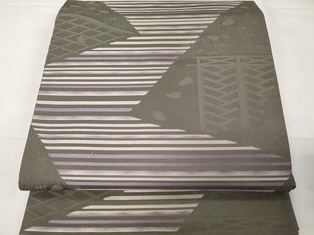 平和屋着物●六通柄京袋帯　舞桜文　正絹　逸品　CAAX9312yk