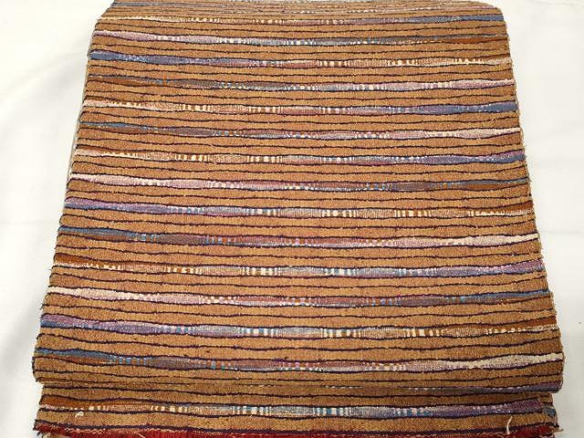 平和屋着物●八寸名古屋帯　紬地　メガネ織　横段吉祥文　正絹　逸品　CAAX9330yk