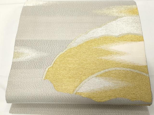 平和屋着物●綴れ　太鼓柄袋帯　雲取り文　金銀糸　正絹　逸品　CAAX9411yk