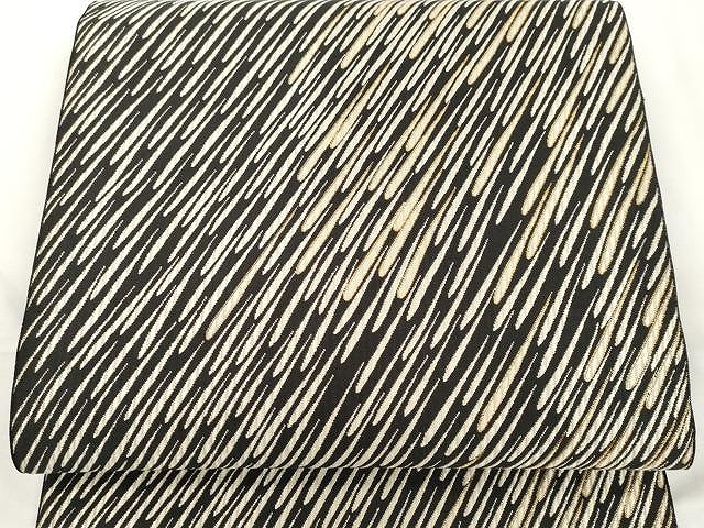 平和屋着物●六通柄袋帯　唐織　吉祥文　黒地　金糸　正絹　逸品　CAAX9445yk