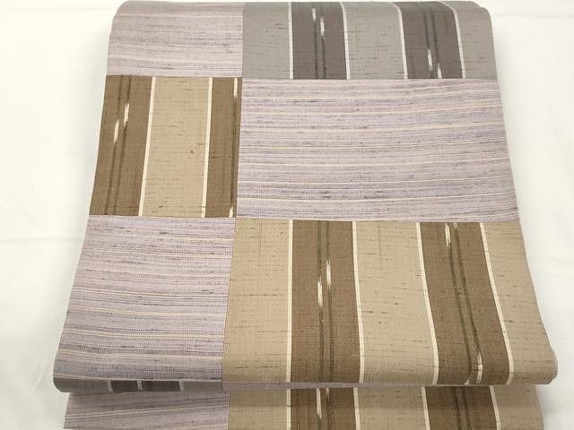 平和屋着物●全通柄袋帯　紬地　切嵌　吉祥文　正絹　逸品　CAAX9453yk