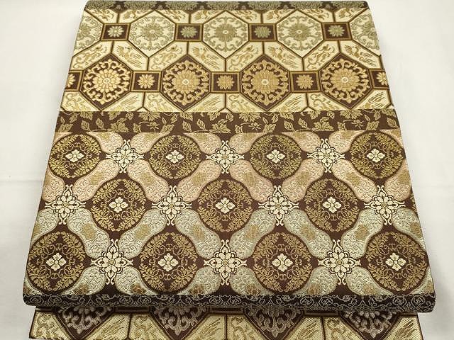 平和屋着物●西陣織　陰山織物謹製　箔屋清兵衛　全通柄袋帯　悠久の美　金糸　正絹　逸品　未使用　CAAX9533yk