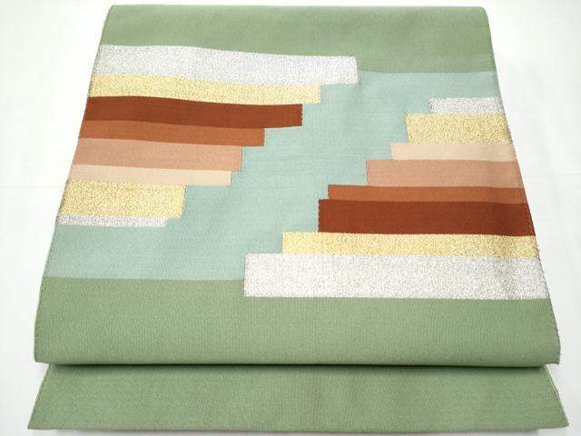 平和屋着物●爪掻き本綴れ　八寸名古屋帯　吉祥文　金銀糸　正絹　逸品　CAAY2458hy