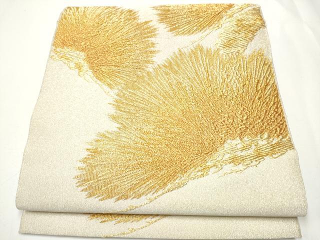 平和屋着物●太鼓柄袋帯　綴れ　松　純金箔24K　正絹　逸品　CAAY2461hy