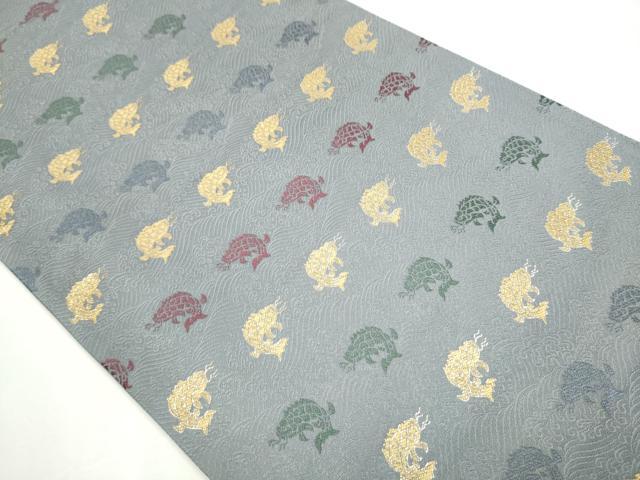 平和屋着物○六通柄袋帯 荒磯 金糸 三越扱い 正絹 逸品 CAAY2513hy