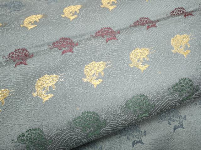 平和屋着物○六通柄袋帯 荒磯 金糸 三越扱い 正絹 逸品 CAAY2513hy