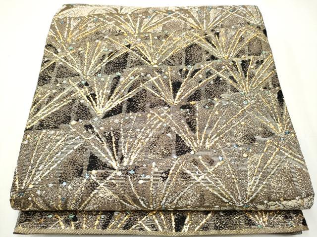 平和屋着物●両面　六通柄袋帯　松葉文　金銀糸　正絹　逸品　CAAY2530hy