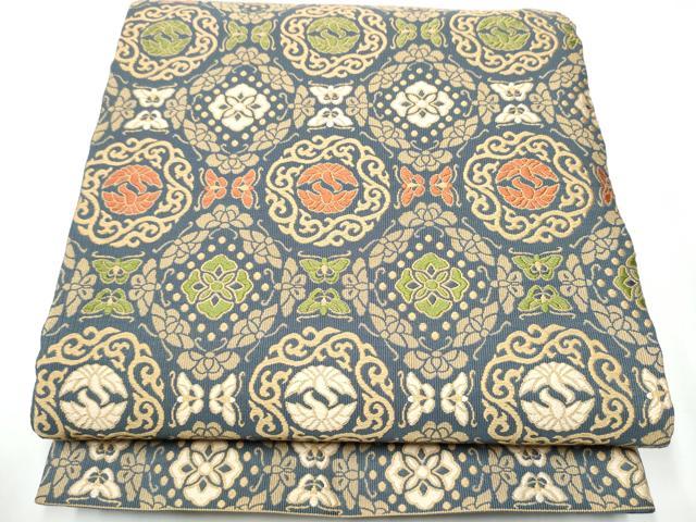 平和屋着物●名物裂一筋　西陣・あらいそ謹製　六通柄袋帯　唐織　彩繍綴れ　正絹　逸品　CAAY2570hy