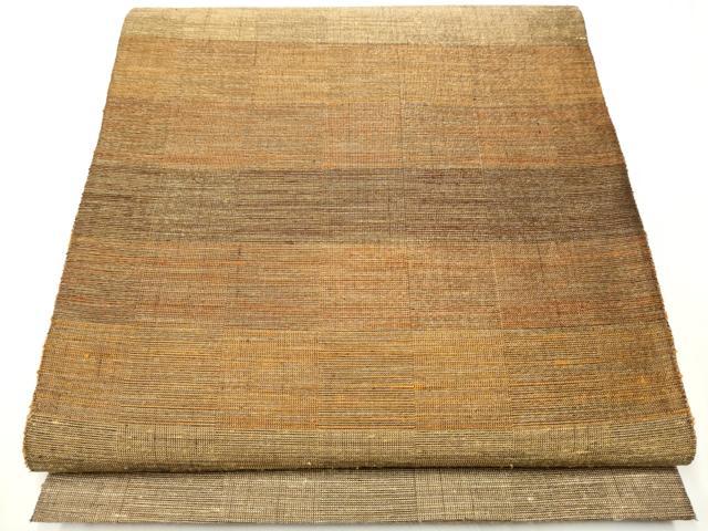 平和屋着物●ファッションデザイナー　HIROKO KOSHINO　コシノヒロコ　両面　全通柄袋帯　紬地　霞文　正絹　逸品　CAAY2612hy