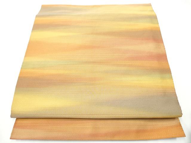 平和屋着物●爪掻き本綴れ　八寸名古屋帯　霞文　正絹　逸品　CAAY2787hy