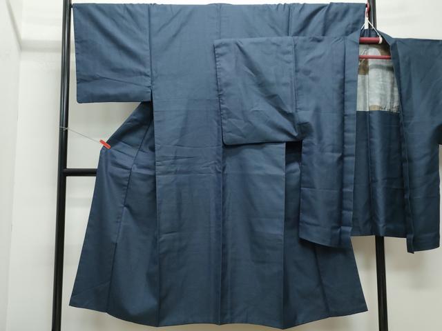 平和屋着物●男性　紬　アンサンブル　100亀甲　正絹　逸品　CAAY2801vf